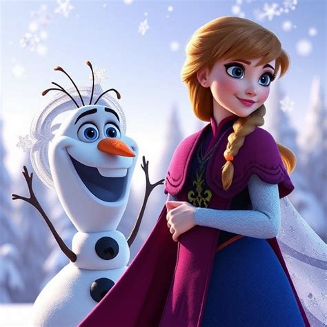 Olaf And Anna So Happy By Meteorite36 On Deviantart