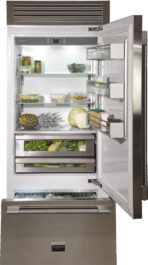 Fulgor Milano F7pbm36s2r 36 Inch Built In Bottom Freezer Refrigerator