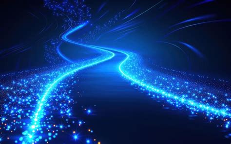 Premium Photo Blue Glowing Path