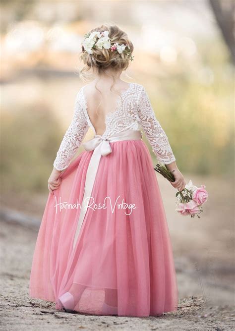 Dusty Rose Flower Girl Dress