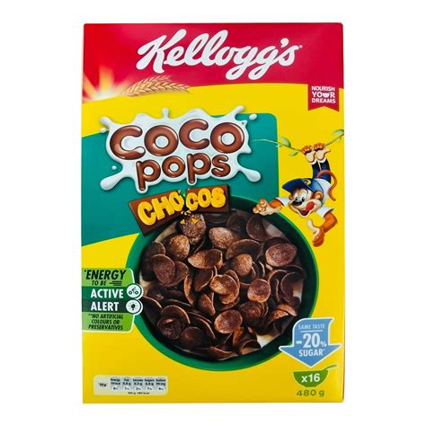Kelloggs Coco Pops Chocos 20 Less Sugar 480 G Online At Best Price Lulu Bahrain