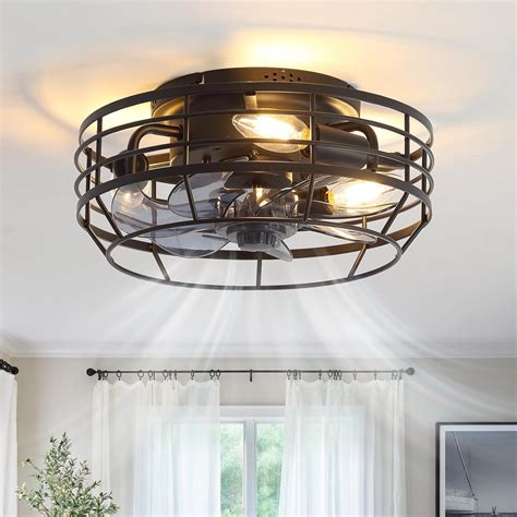 Farmhouse Caged Ceiling Fan With Light Bladeless Australia Ubuy