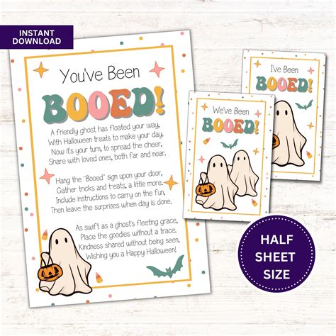 Youve Been Booed Printable Halloween Booed Poem And Signs Boo Basket