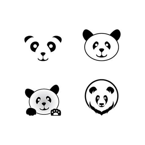 Premium Vector Panda Icon Logo Vector Design Template