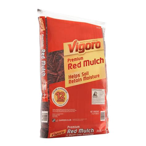 Vigoro 2 Cu Ft Premium Red Wood Shredded Bagged Mulch 480978 The