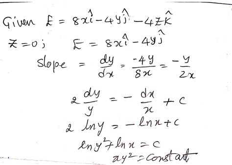 The Electric Field In The Region Of Space Is Given By E 8xi 4yj 4zk