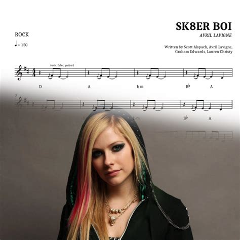 Sk8er Boi Avril Lavigne Partituras Originales Para Canciones En