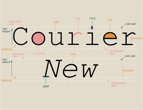 Courier New Type Anatomy Behance