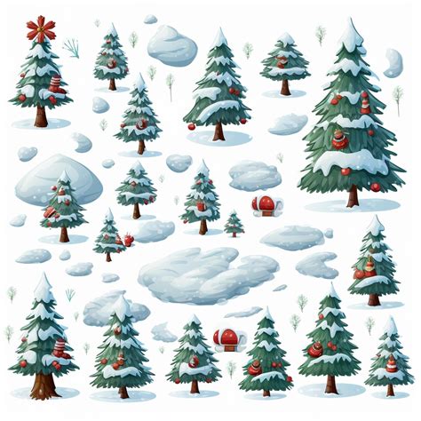 Premium Photo 2d Game Sprite Sheet Christmas Theme Game Sprites On White Background