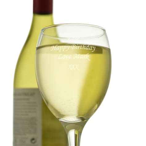 Engraved Wine Glass Personalised Wine Glass White Red