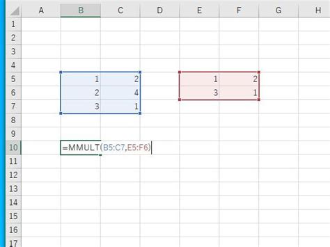 Mmult関数(行列の積) Using Excel Mmult関数(行列の積) Using Excel