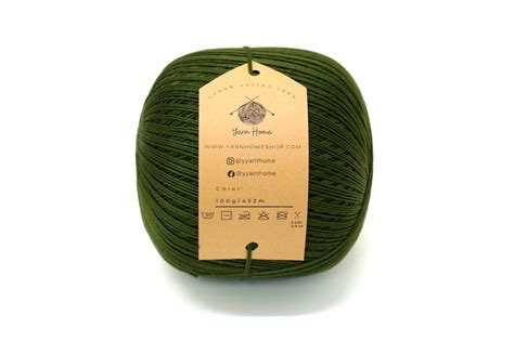 Forest Green 100 Mercerised Cotton Yarn For Making Small Projects