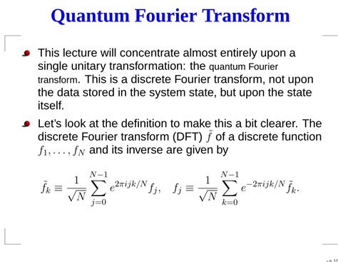 Pdf Quantum Fourier Transformtbruncourselecture13pdf · Quantum