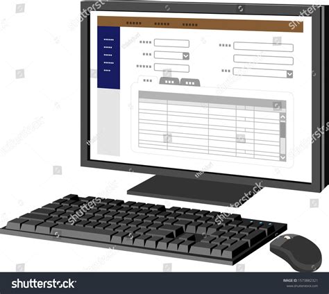 Illustration Data Entry Screen Displayed On Stock Vector Royalty Free