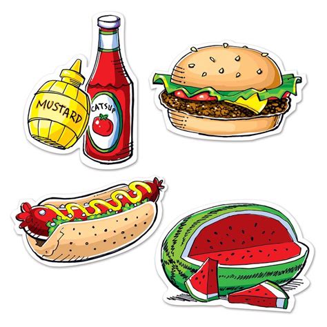 Summer Food Cutouts 4 Pack