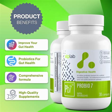 Atp Lab Probio 7 30 Cápsulas Probio 7 Probióticos Proporcionan 50 Mil