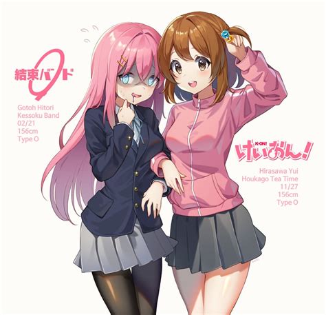 Gotoh Hitori And Hirasawa Yui K On And 1 More Drawn By Cutetook