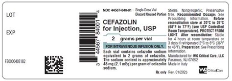 Dailymed Cefazolin Injection Powder For Solution