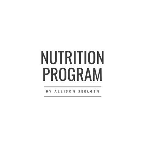 Allisons Nutriton Program