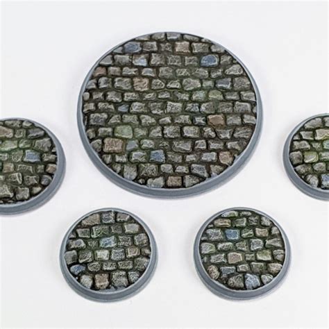 3d Printable 33 Piece Cobblestone Base Set By Custom Miniature Maker