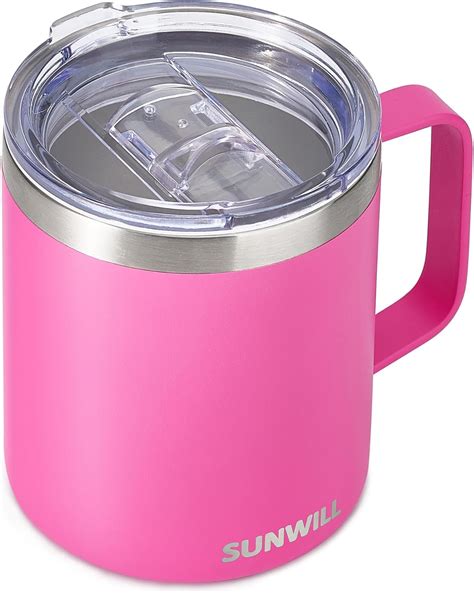 Sunwill Insulated Coffee Mug With Lid Stainless Steel