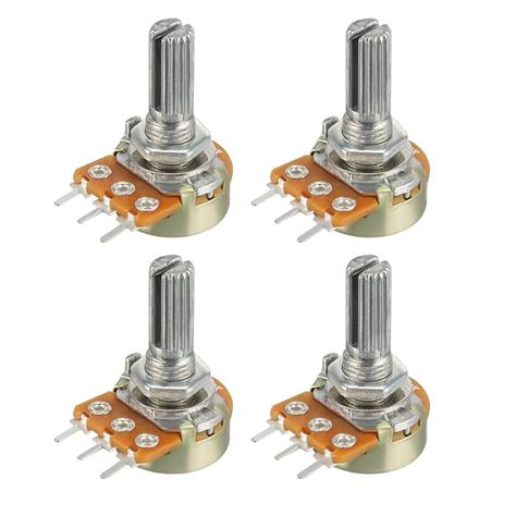 Single Turn Rotary Potentiometer 50k Ohm Carbon Film Potentiometer 10