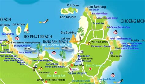 Bophut Accommodation Best Beach Resort Spa And Hotels Map Thailand