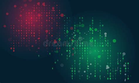 Binary Code Data Flow Abstract Digital Technology Background 0 1 Stock