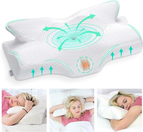 Elviros Oreiller Ergonomique Cervical Oreillers Mémoire De Forme