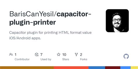 github bariscanyesil capacitor plugin printer capacitor plugin for printing html format value