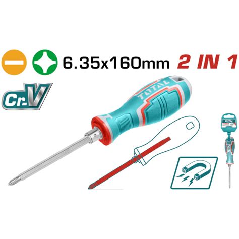 Desarmador 6 35x160mm 2 En 1 Cr V Ph2 Sl6 Magnetico Tht250206