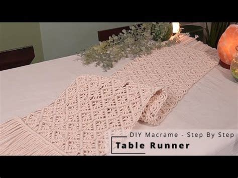 DIY Macrame Table Runner Elegant Pattern Made Super Easy Step By Step Guide For Beginners