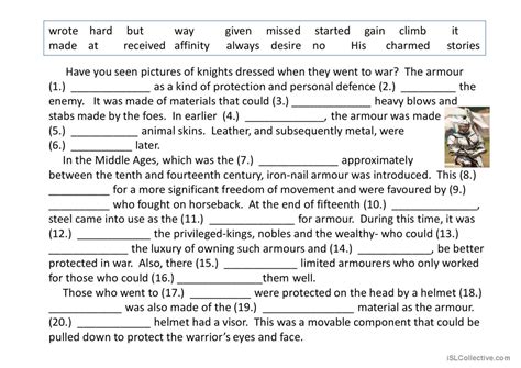 Guidelines On Cloze Passage General English Esl Powerpoints