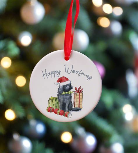 Cockapoo Black Ceramic Circle Decoration Villager Jims Shop