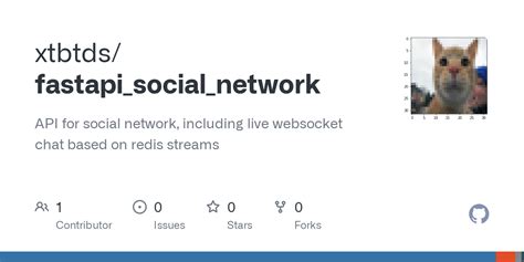 Github Xtbtdsfastapisocialnetwork Api For Social Network Including Live Websocket Chat