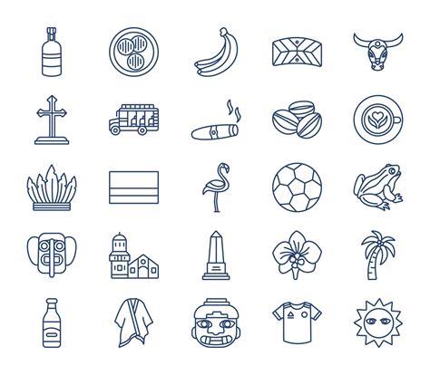 Colombia Country And Culture Icon Set 12744886 Vector Art At Vecteezy