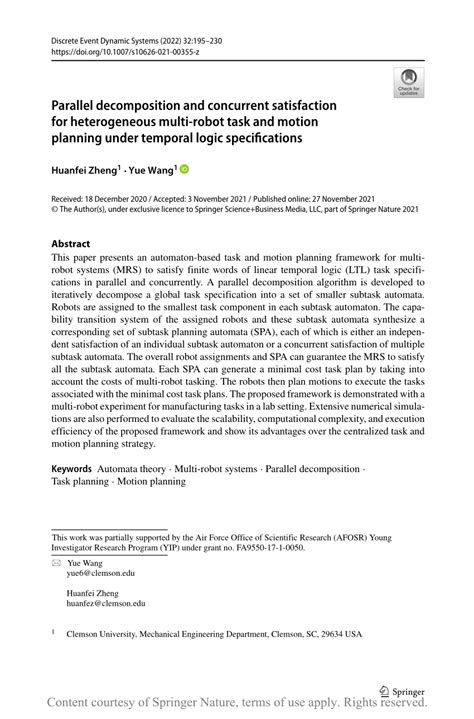 Parallel Decomposition And Concurrent Satisfaction For Heterogeneous Multi Robot Task And Motion
