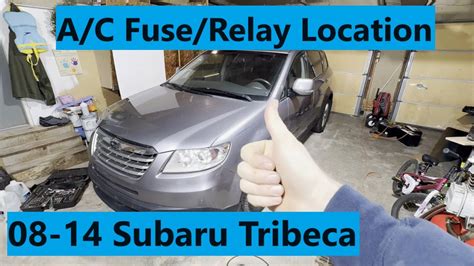 Ac Fuse And Relay Location Subaru Tribeca 08 09 10 11 12 13 14 2008