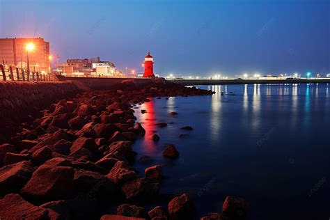 물에 있는 바위 관광지 국내여행 등대 배경 일러스트 및 사진 무료 다운로드 Pngtree