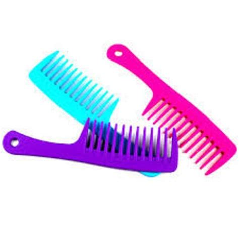Plastic Wide Tooth Hair Comb Colorful Darazlk