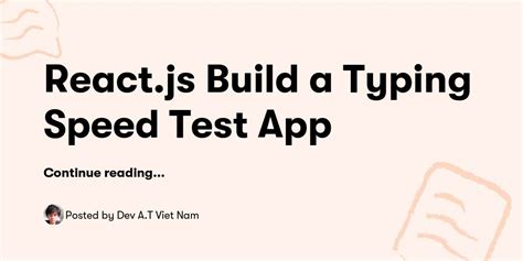Reactjs Build A Typing Speed Test App — Dev At Viet Nam Buymeacoffee