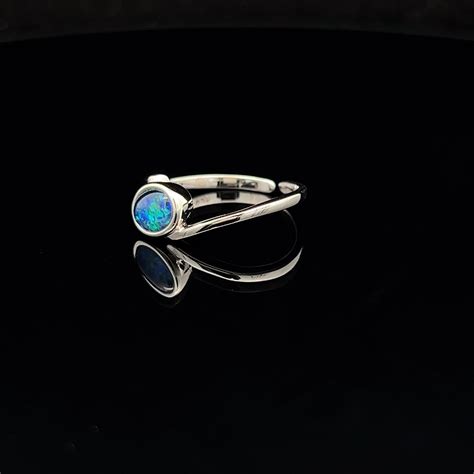 Sterling Silver Triplet Opal Ring 125014 Australian Opals Shop Opal