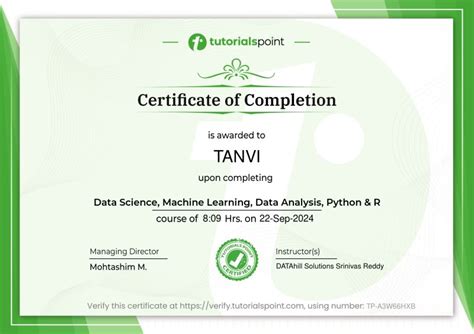 Tanvi On Linkedin Tutorialpoint Datahill Datascience Mahinelearning Python