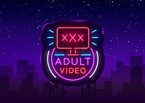 Adult Video Neon Sign Design Template Neon Logo Xxx Video Sex