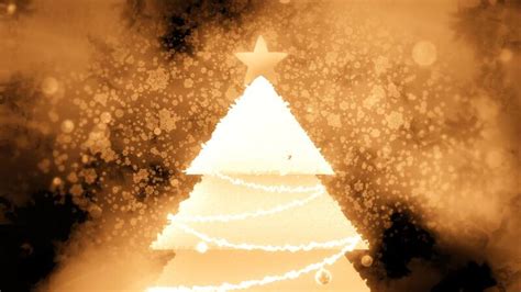 Blue And Orange Background With An Elegant Christmas Tree Motion A