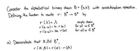 Consider The Alphabetical Binary Chain B Ab With