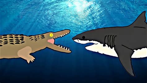 Saltwater Crocodile Vs Great White Shark Christopher Gillette A Few