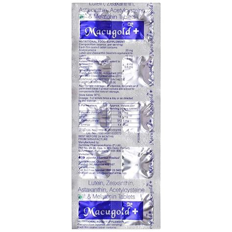 Macugold Plus Strip Of 10 Tablets Fashion