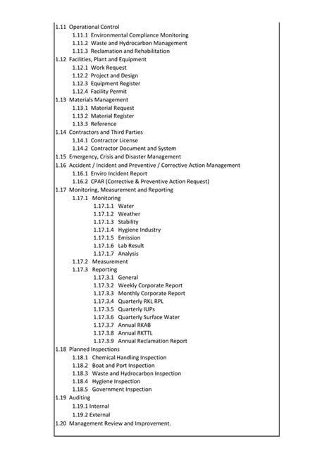 Enviro Filing Structure In Mining Example Pdf Environmental