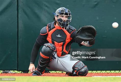 Eric Haase Of The Detroit Tigers Catches During Spring Training News